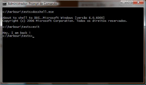 Harbour Project - Samples -> dosshell
